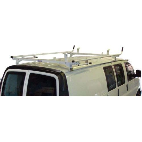 Aluminum Ladder Rack Full Size Ford Econoline 1994 - 2014 Double Lock Down